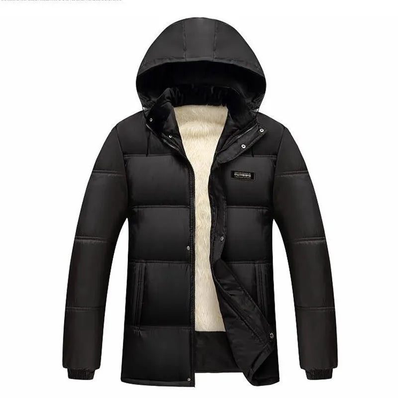 New Winter Coat Men Fashion Hooded Thick Warm Wool Liner Windbreaker J – Trendora